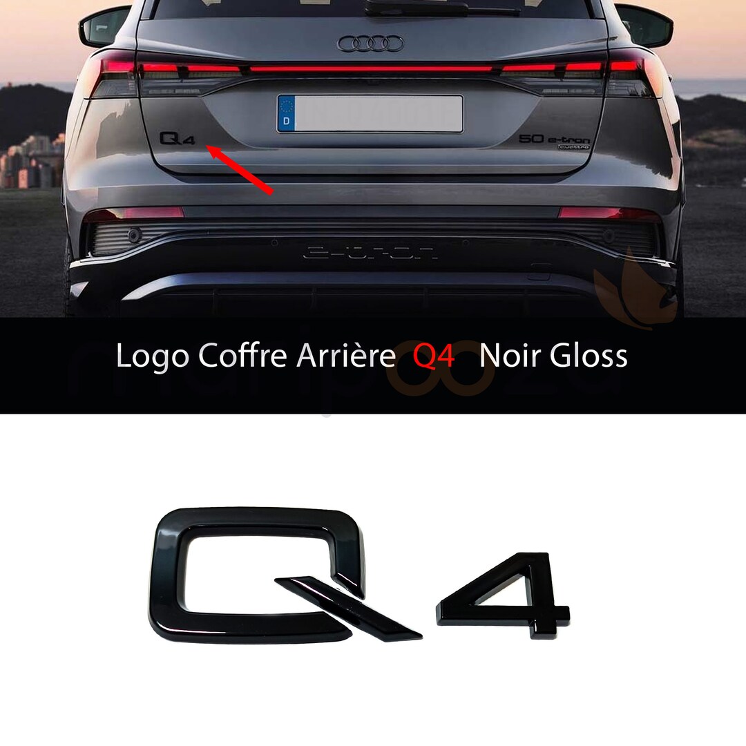 Q4 Rear Trunk Logo Emblem Glossy Black 100x35 MM for Audi Q4 - Etsy