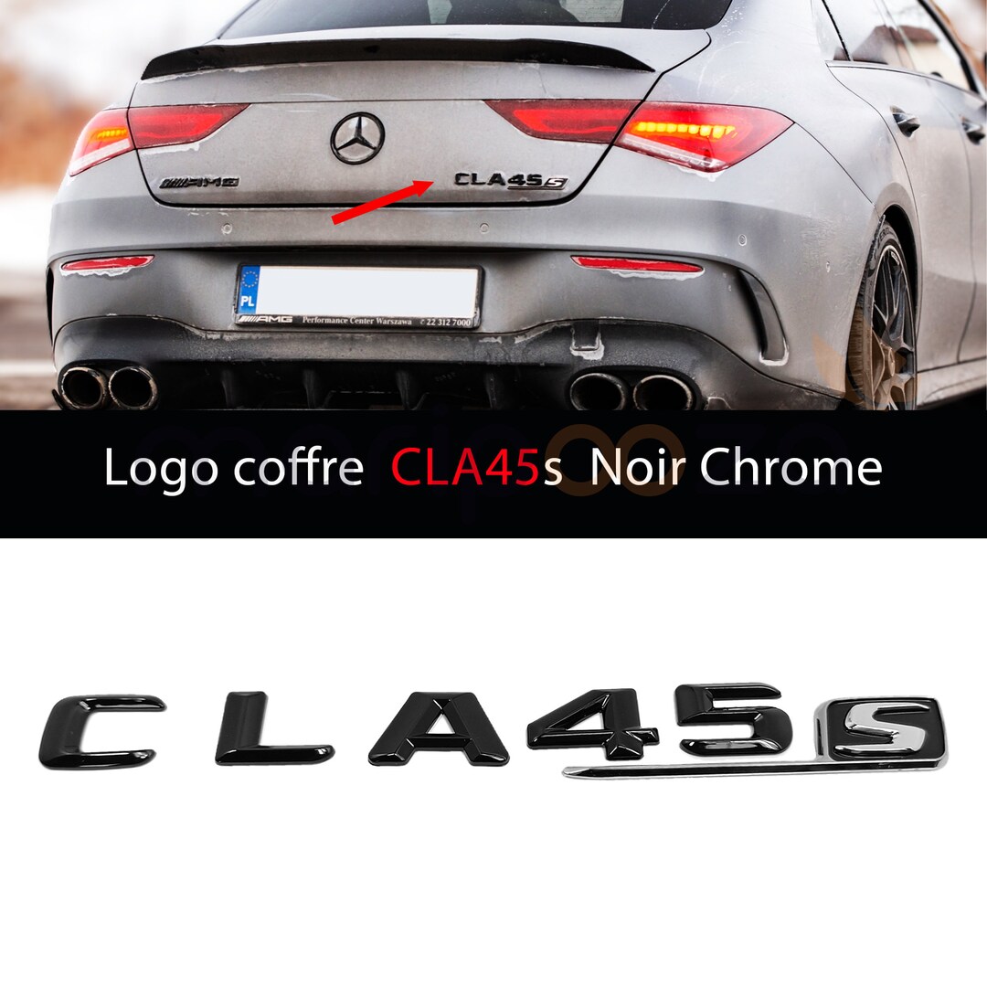 Emblem Logo Rear Cla45s Glossy Black and Chrome 185mm for - Etsy