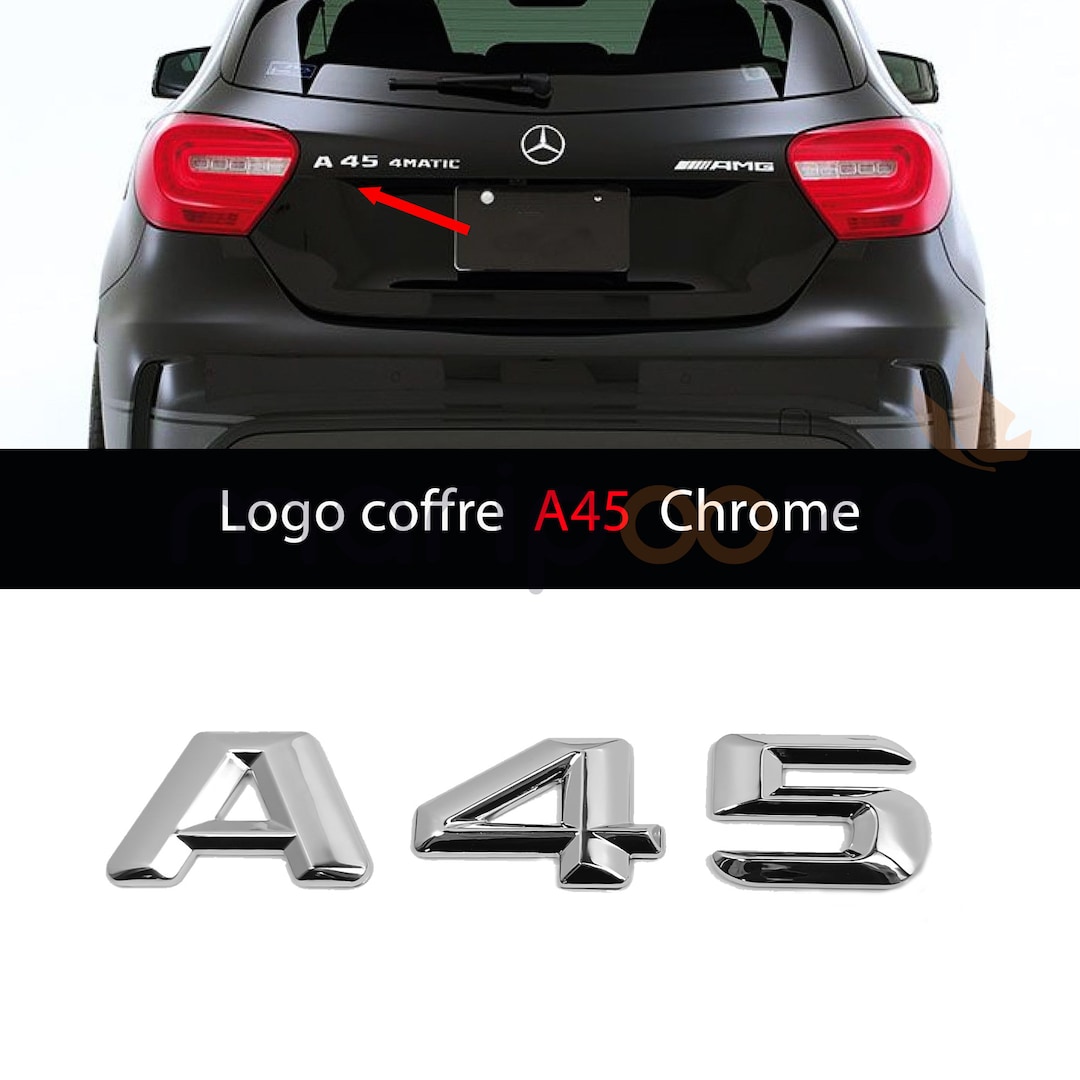 Embleem Logo Achter A45 Chroom 105mm voor Mercedes Klasse A - Etsy ...