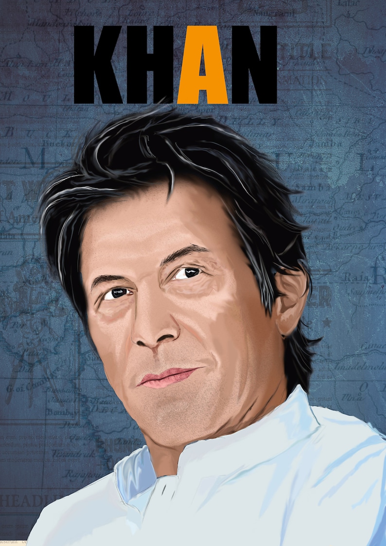 Imran Khan PTI Fan Poster Pakistani Art Cricketer Poster - Etsy