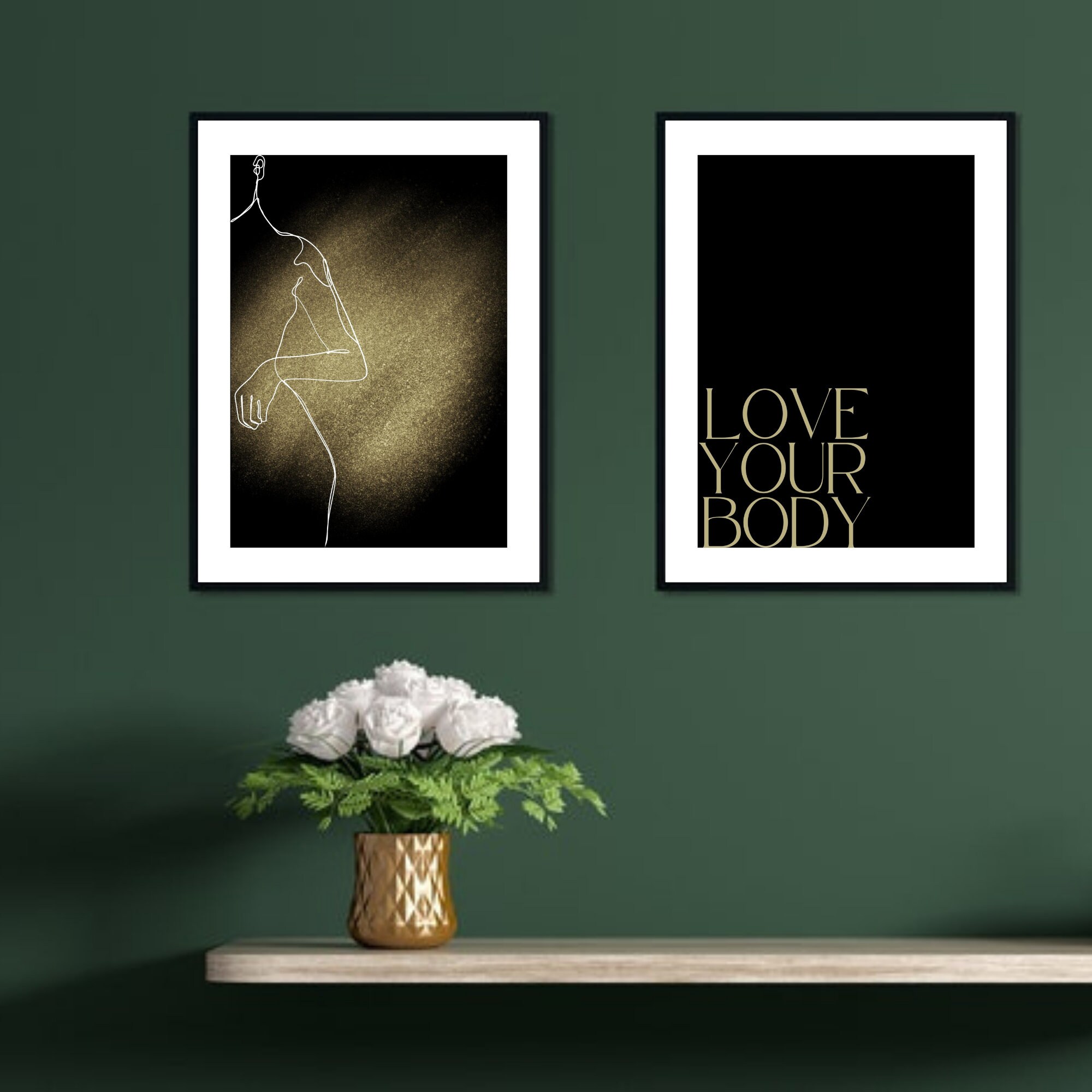 Love Your Body Printable Wall Art Abstract Wall Art - Etsy