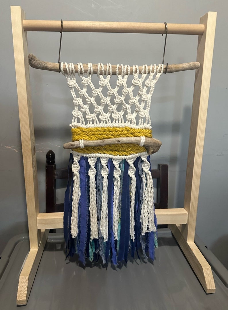 Macrame Table Stand Tabletop Macraweaving Workstand Loom. - Etsy