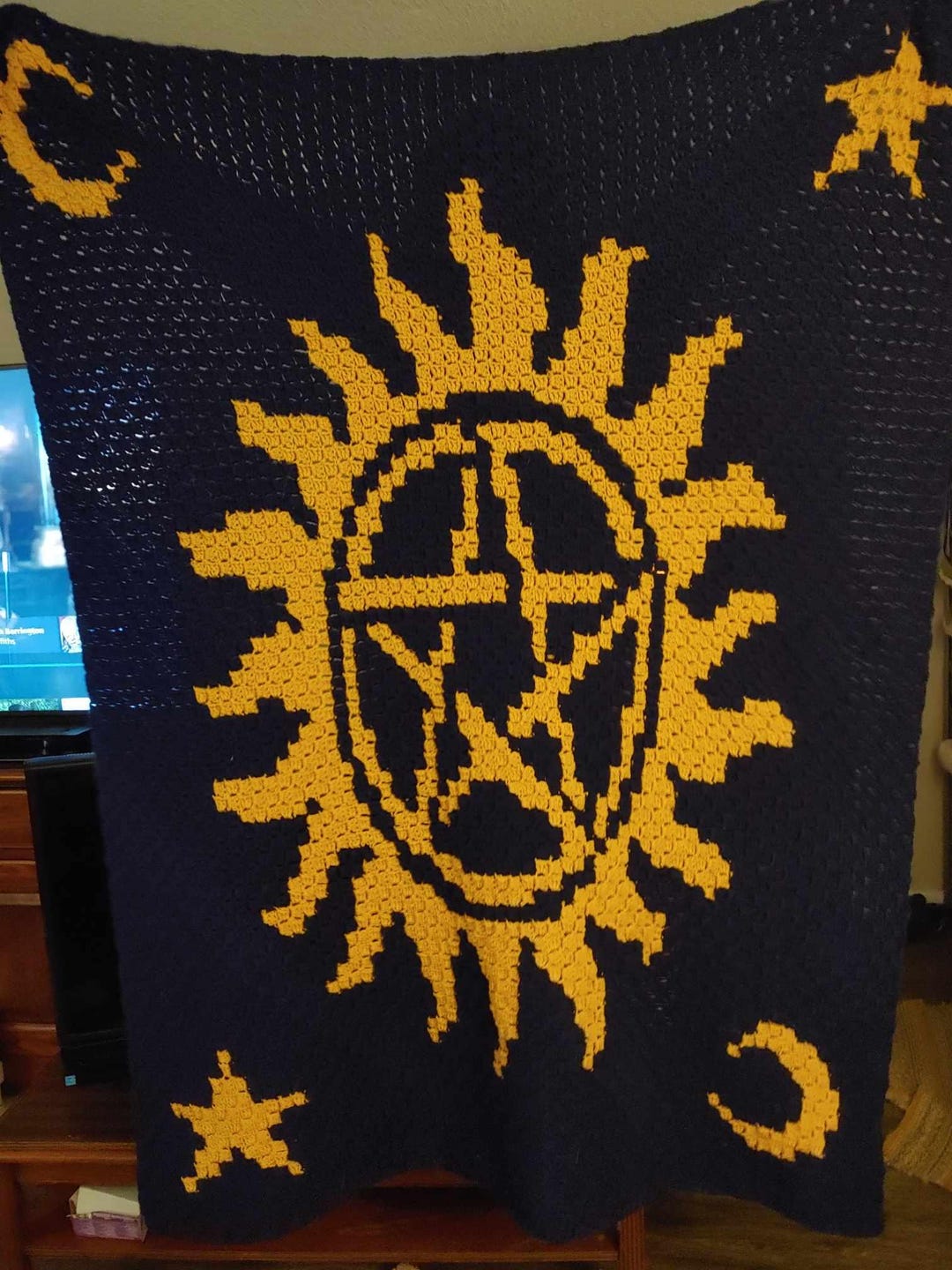 Sun Pentacle C2C Crochet Pattern - Etsy
