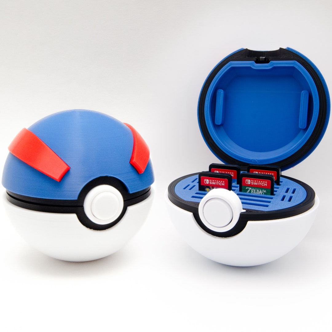 Great Ball Pokemon Poke Ball 3D Printed Switch, 3DS, or Ring Holder - Etsy