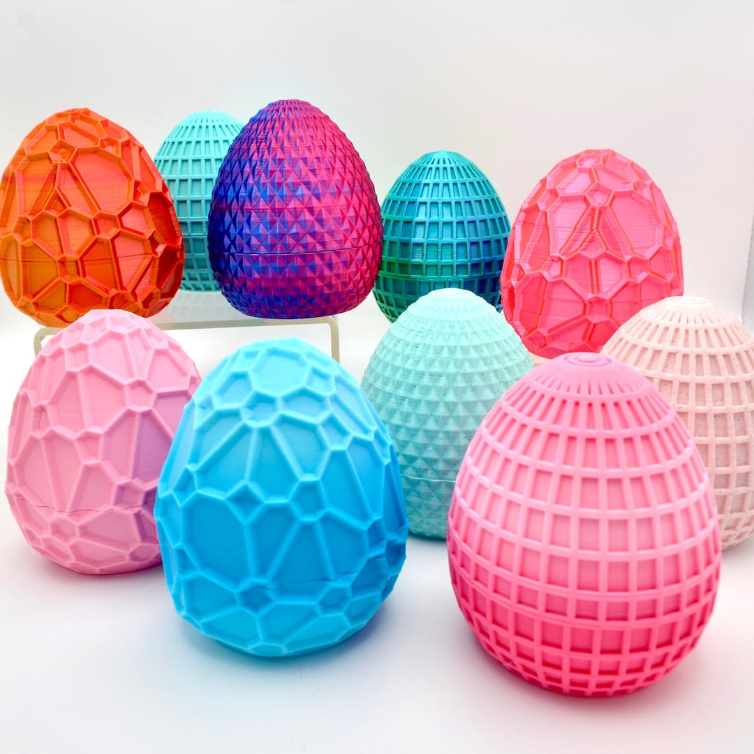Fancy Easter Egg Containers (set of 3) - 3D Printed, Colorful Easter ...