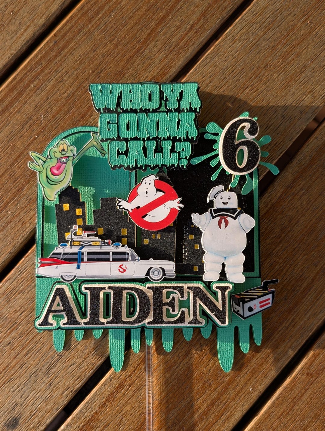 Ghost Busters Inspired Cake Topper/personalised Cake Topper/birthday ...