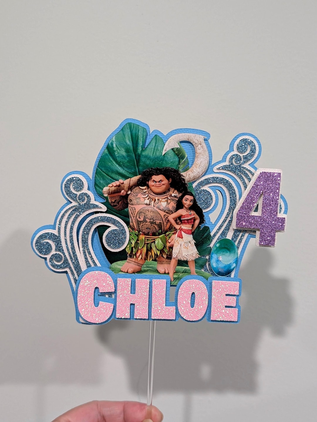 Moana Inspired Cake Topper/one Birthday/first Birthday/maui Cake Topper ...