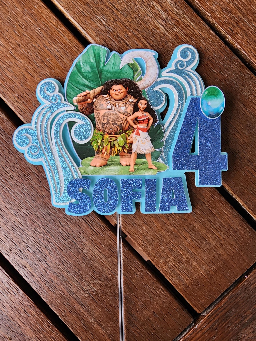 Moana Inspired Cake Topper/one Birthday/first Birthday/maui Cake Topper ...