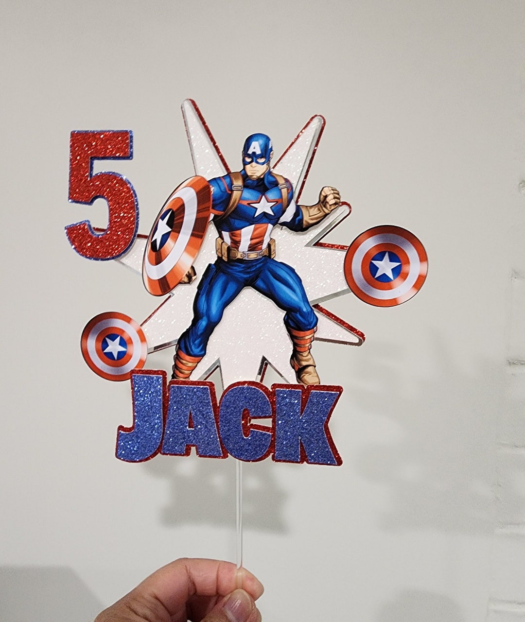 Captain America Inspired Cake Topper, Avengers Inspired Cake Topper ...
