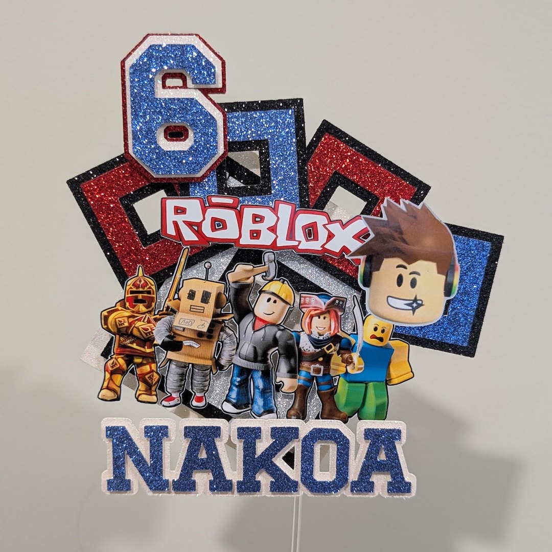 Roblox Inspired Cake Topper / Roblox / Roblox Decorations / Roblox ...