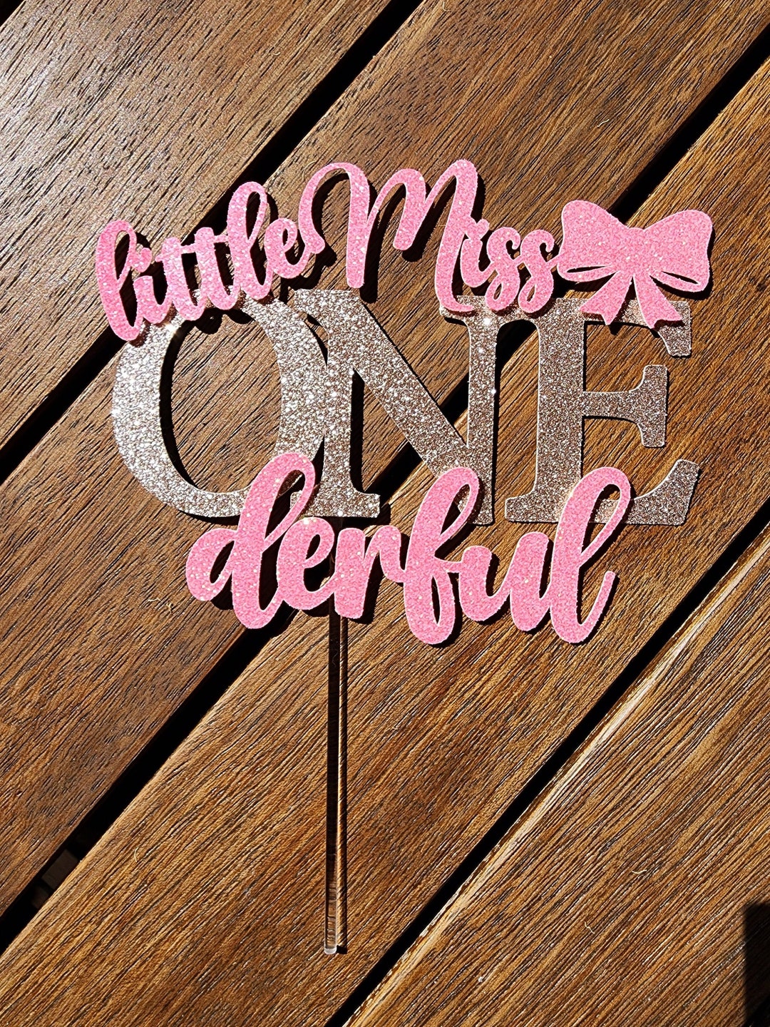 Little Miss Onederful Cake Topper, First Birthday, Cake Topper, 1st ...