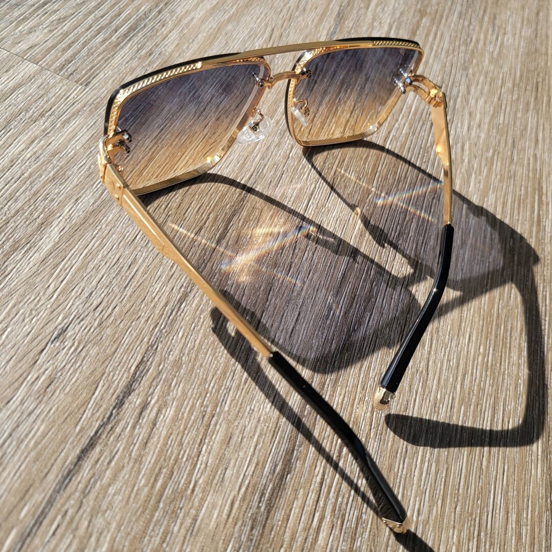 Square Aviator Sunglasses Retro Sunglasses Men Square - Etsy