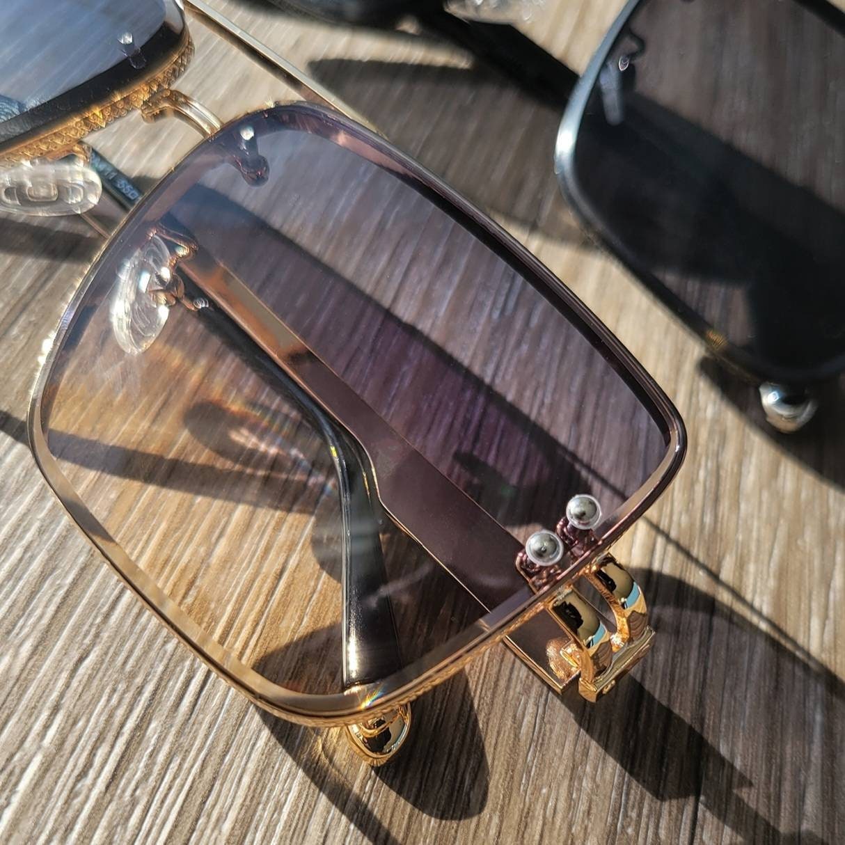 Square Aviator Sunglasses Retro Sunglasses Men Square - Etsy