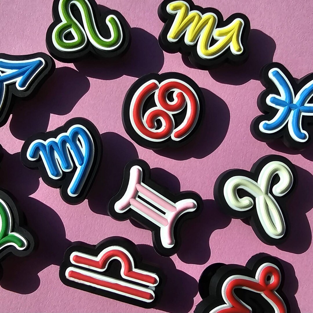 Zodiac Sign Croc Charms Zodiac Shoe Charms Astrological Symbol Croc ...