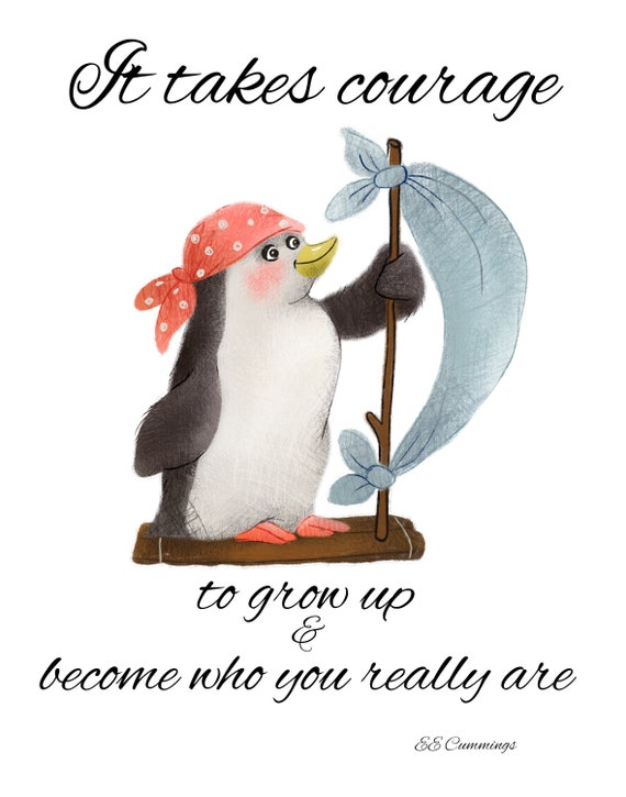 Courage Poster Penguin