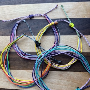 Personalized Wax String Bracelets | Pura Vida Inspired | Waterproof - Etsy