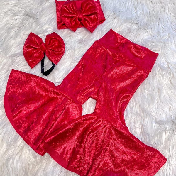 Velvet Bell Bottoms - Etsy