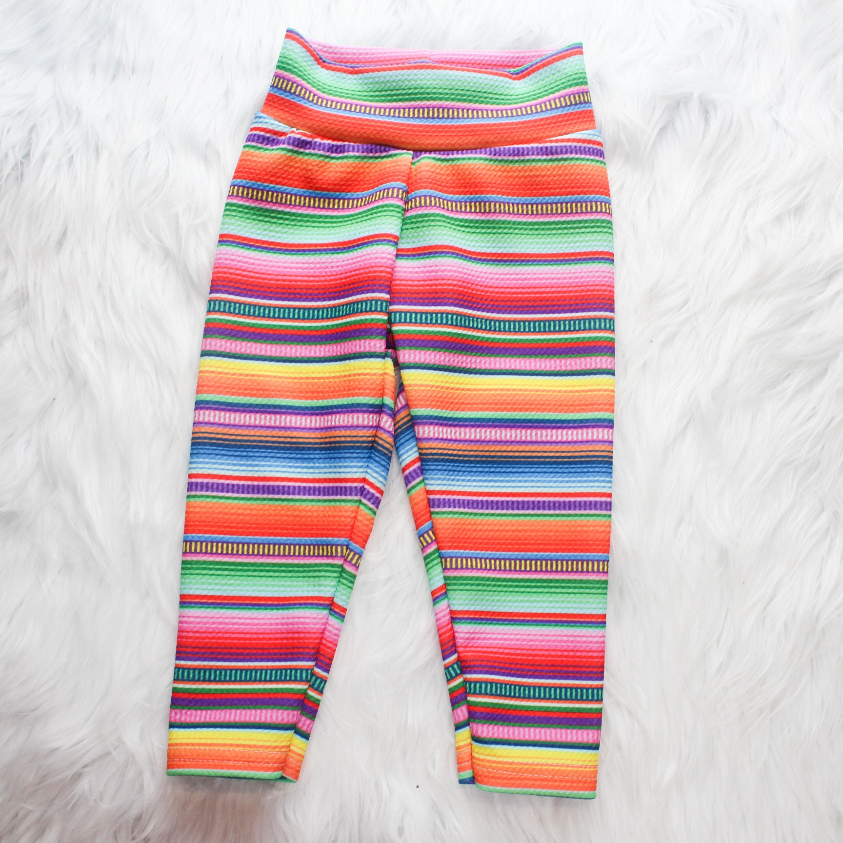 Serape Pants and Bows Rainbow Leggings and Head Wrap Mexican - Etsy