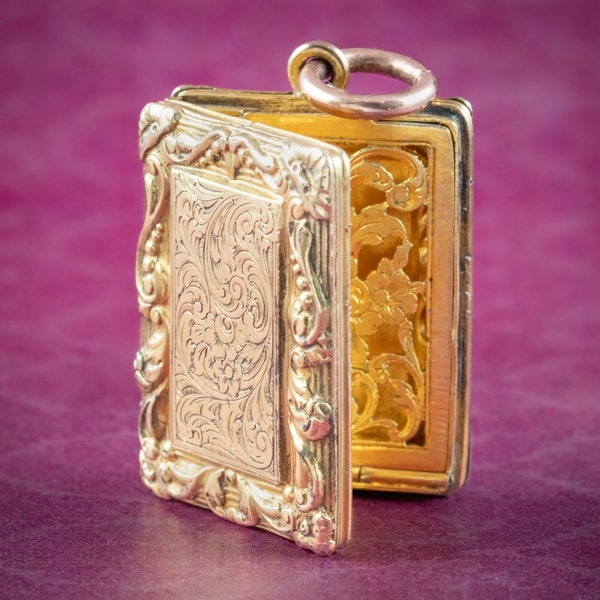 Silver Book Locket - Etsy