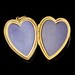 Antique Victorian Paste Lyre Heart Locket 9ct Gold Back and Front Circa ...