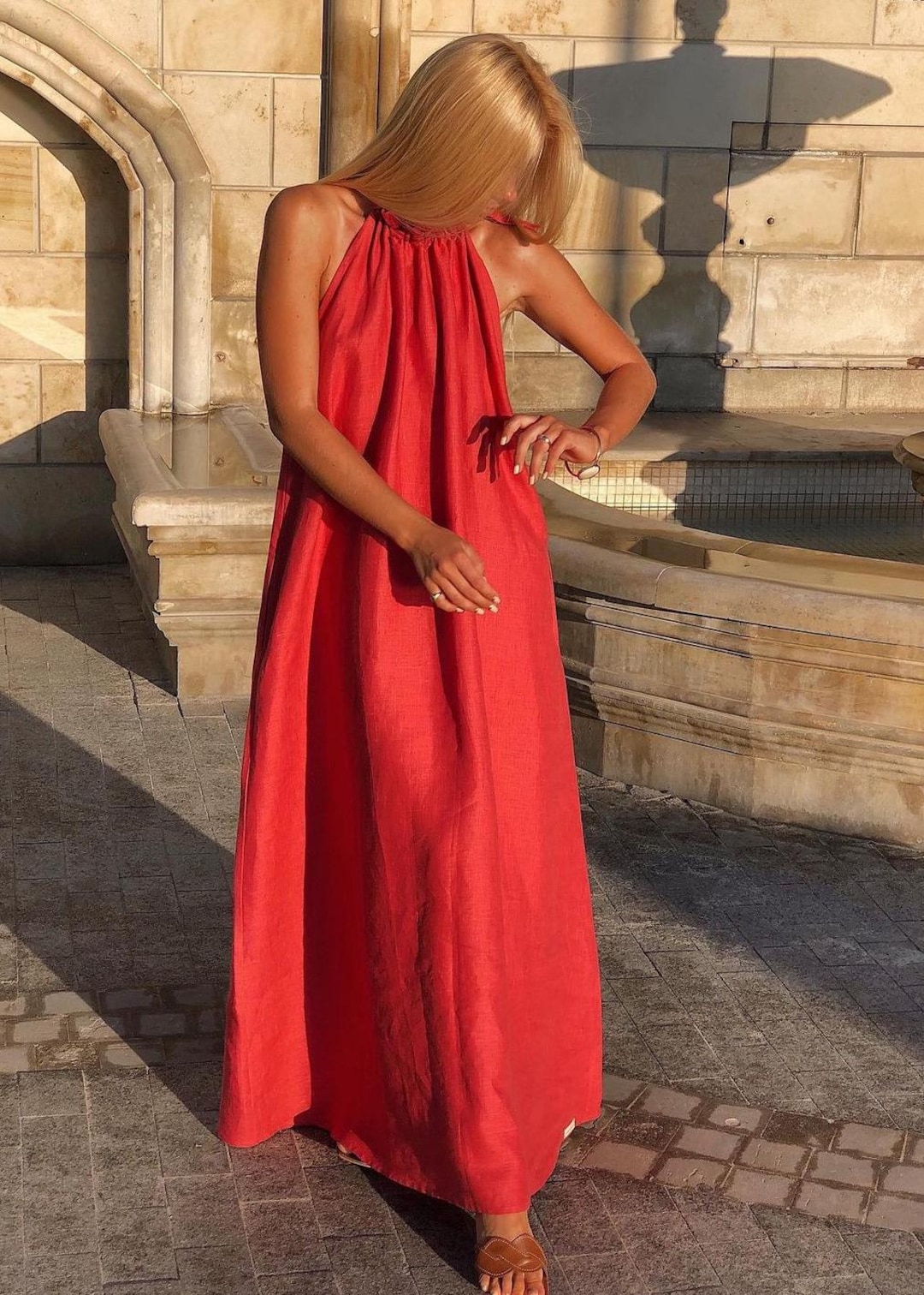 Linen Dress, Formal Linen Dress, Long Linen Dress, Plus Size Linen ...