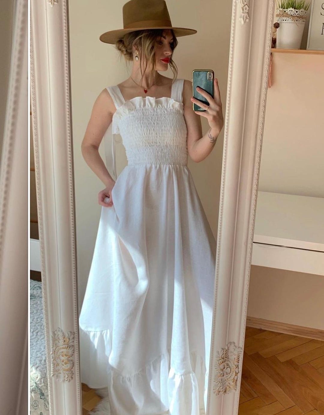 Linen Dress , Linen Maxi Dress, Linen Clothing, Romantic Dress, Plus ...