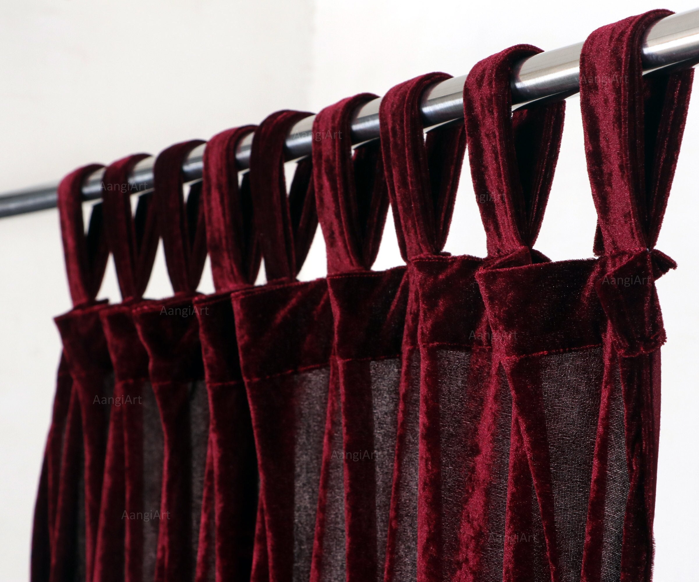 Modern Red Kitchen Curtains