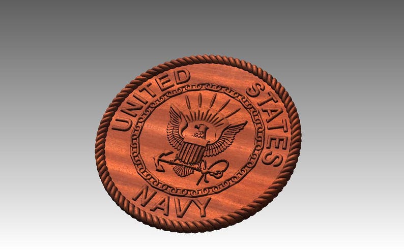 US Navy Emblem Bas Relief - CNC/3D Digital File - Etsy