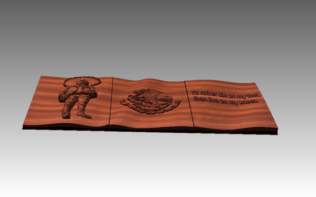 Emiliano Zapata Mexico Flag CNC 3D File (digital Download) - Etsy