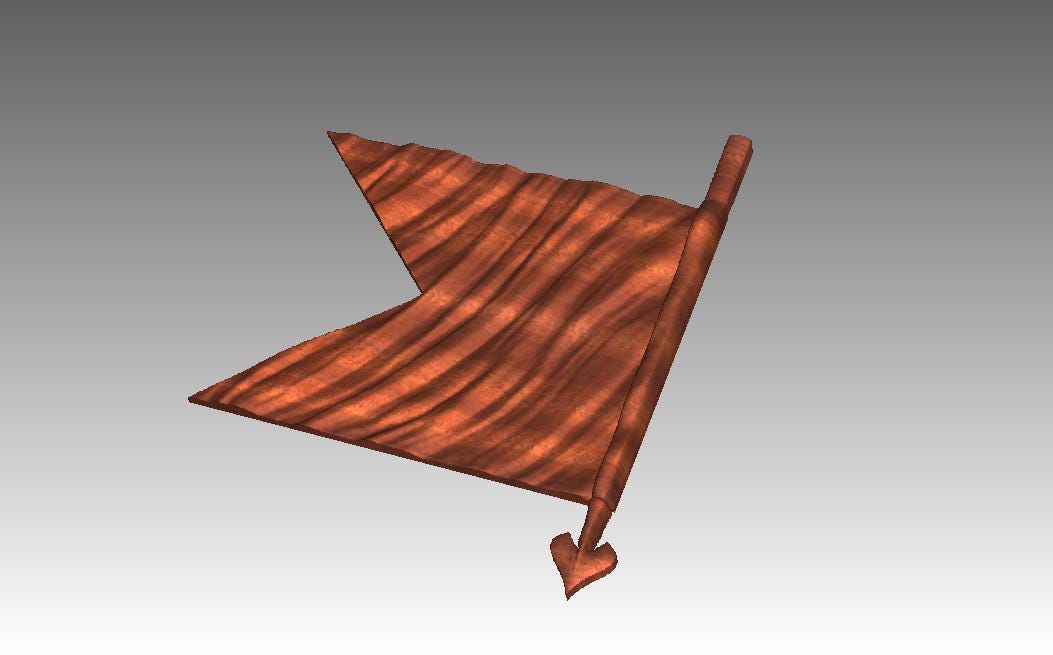 Wavy Military Guidon Flag STL for 3d Printing or CNC Woodwork, Platoon ...