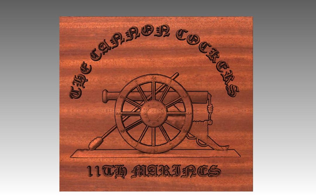 11th Marine Regiment Cannon Cockers 3D Relief (digital File) - Etsy