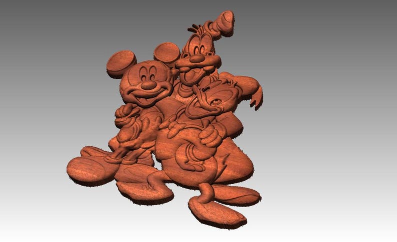 Mickey and Friends, Donald Duck, Goofy, Disney, Vectric CNC Digital ...