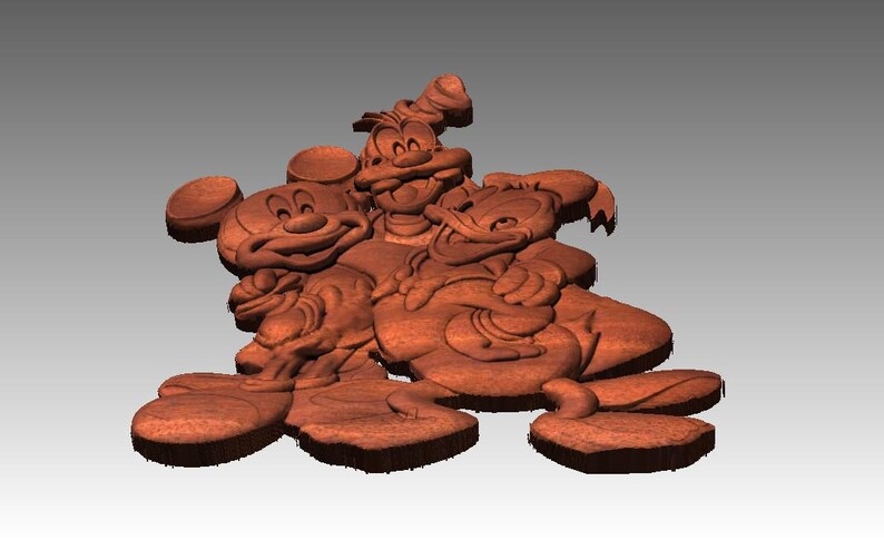 Mickey and Friends, Donald Duck, Goofy, Disney, Vectric CNC Digital ...