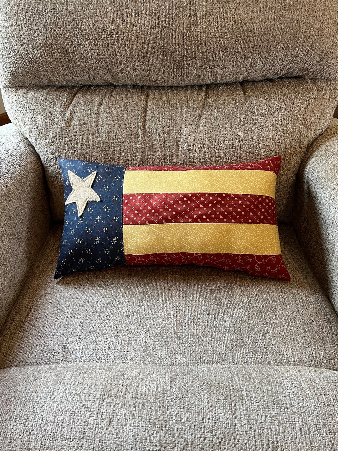4th of July Flag Pillow, Flag Pillow, Patriotic Pillow, Americana ...