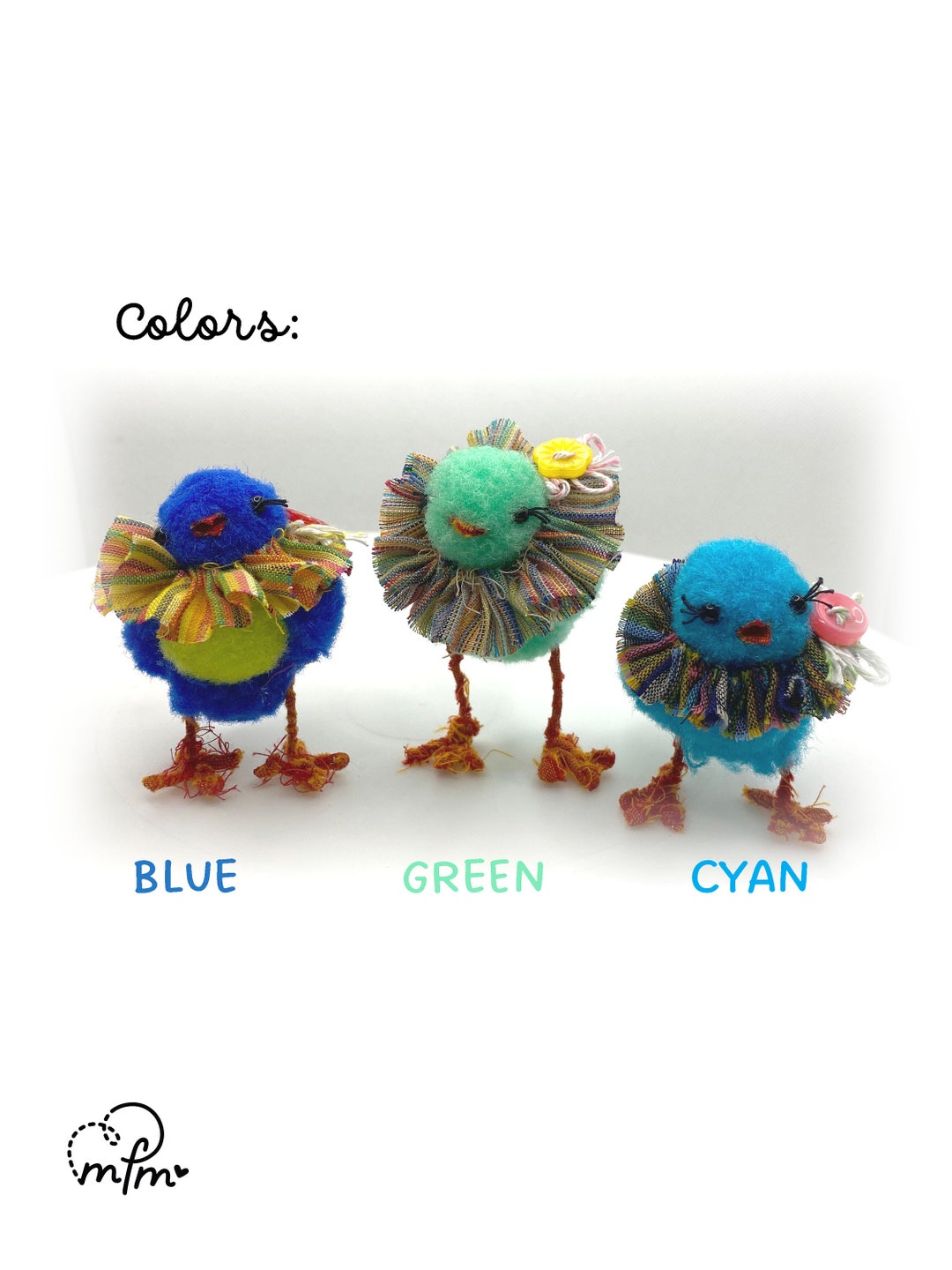 Pom Pom Chick With Wire Legs, Easter Decor, Cotton Chick Shelf Sitter ...