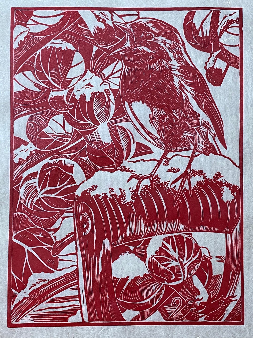 Robin Lino Print in Red - Etsy Australia