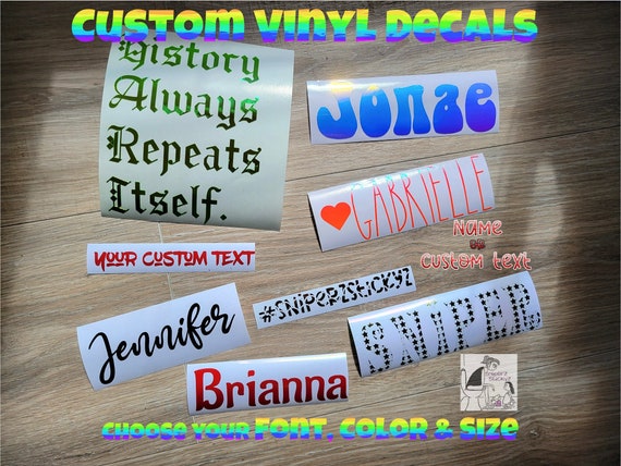 Custom Personalized Decals Glass Decals Sticker DIY | Etsy