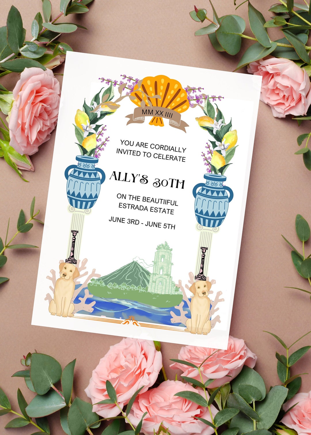 White Lotus Inspired Invitation for All Summer Parties, Get Togethers ...