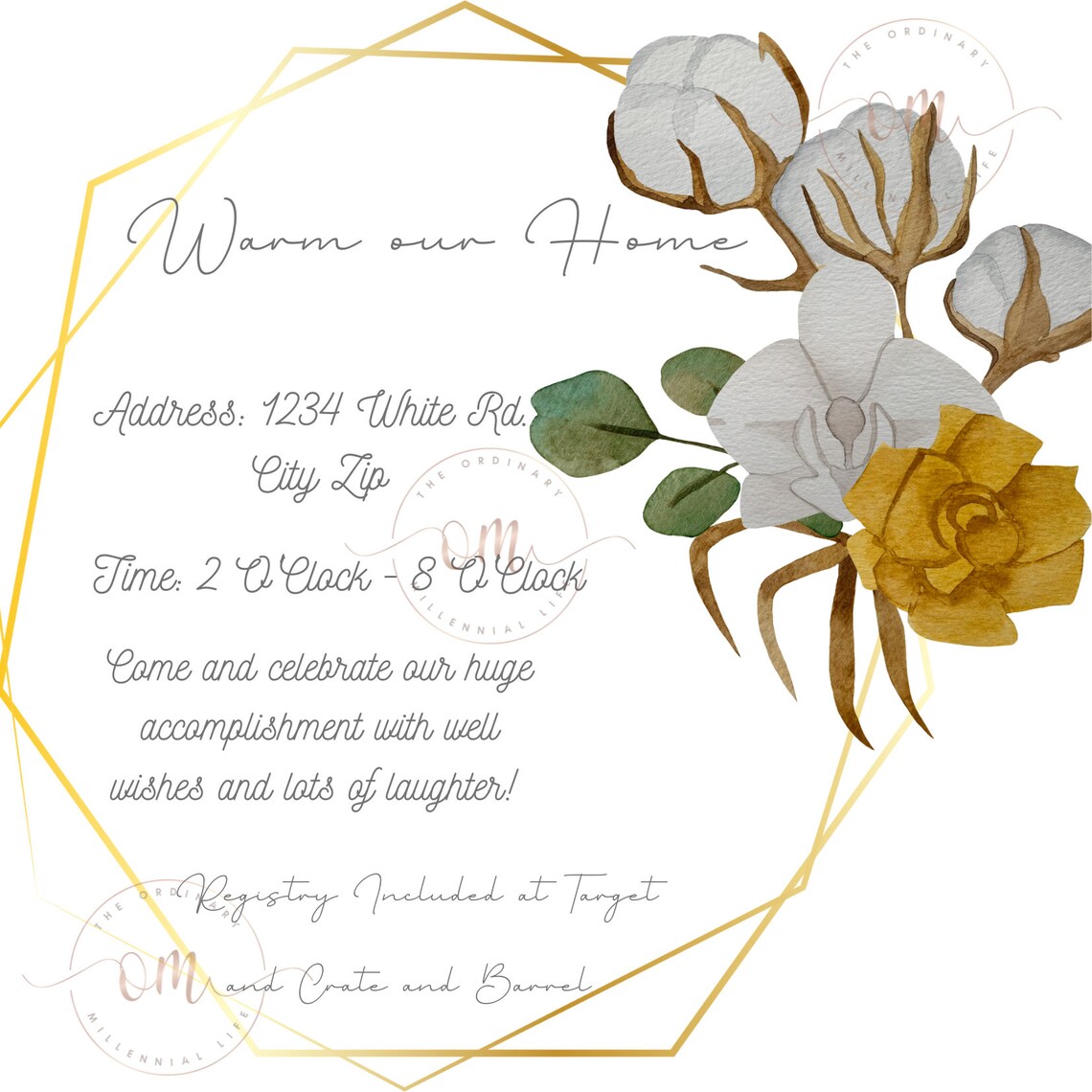 Editable House Warming Invitation, House Warming Party, Modern ...
