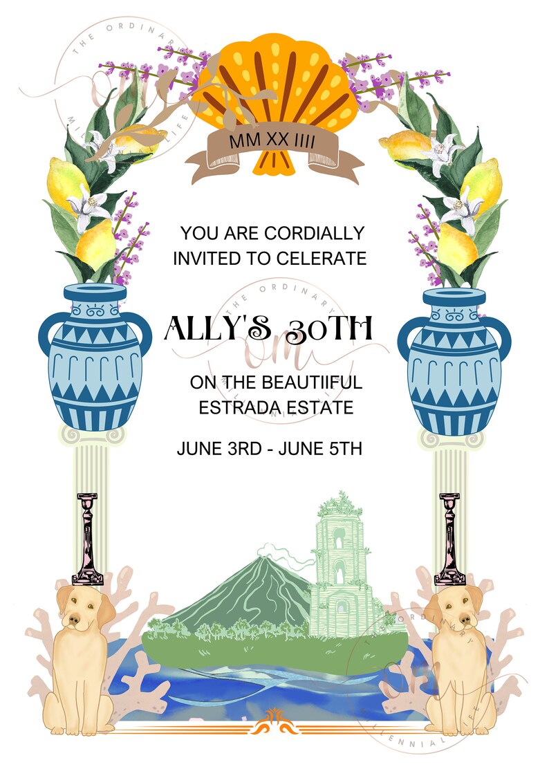 White Lotus Inspired Invitation for All Summer Parties, Get Togethers ...