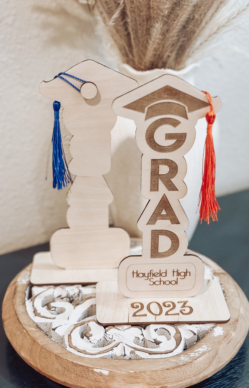 Personalized Birch Wood Tassel Holder Graduation Gift 8 5 Tall Etsy