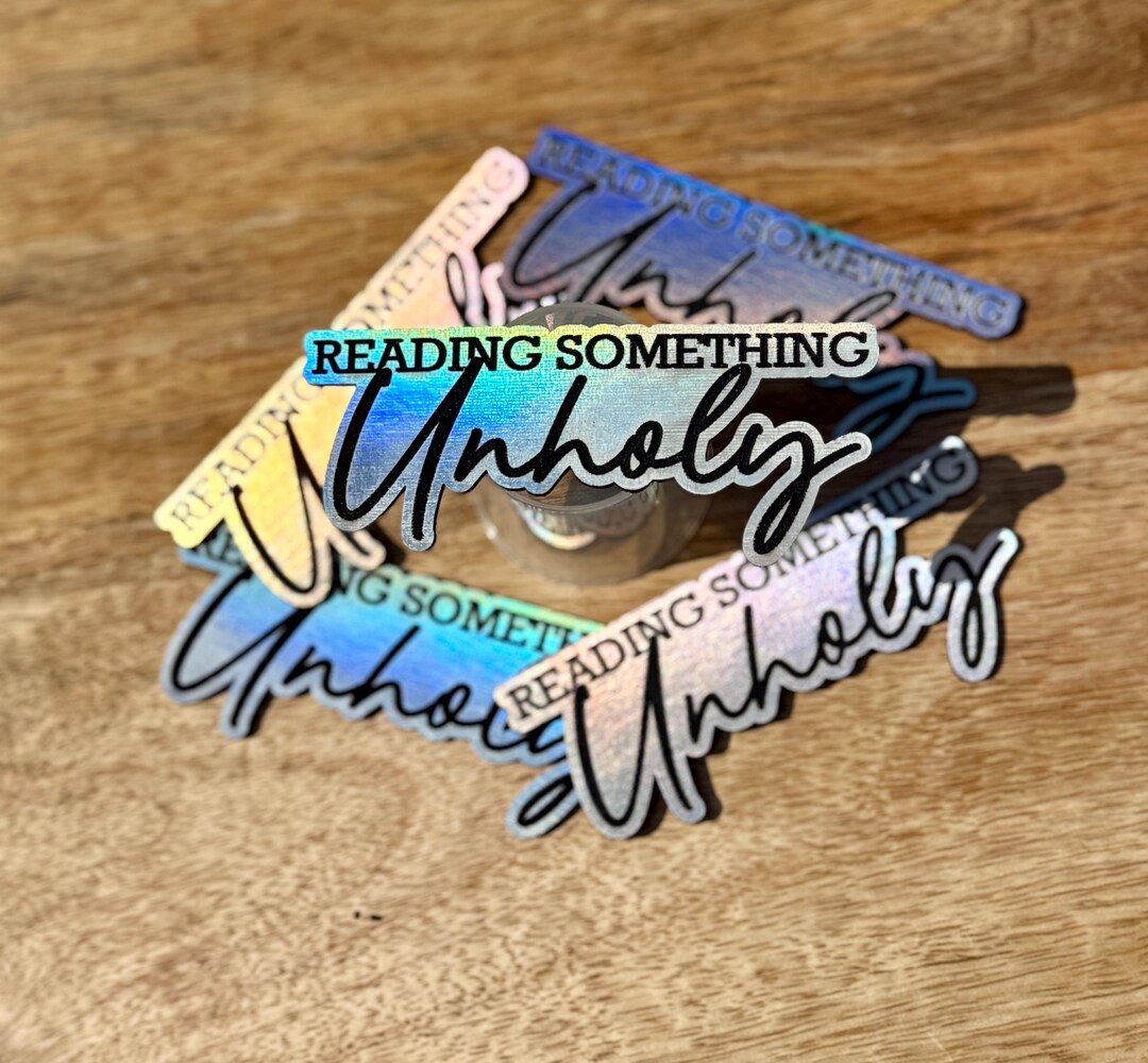 Holographic Leatherette Patch: Reading Something Unholy - Spicy Bookish ...