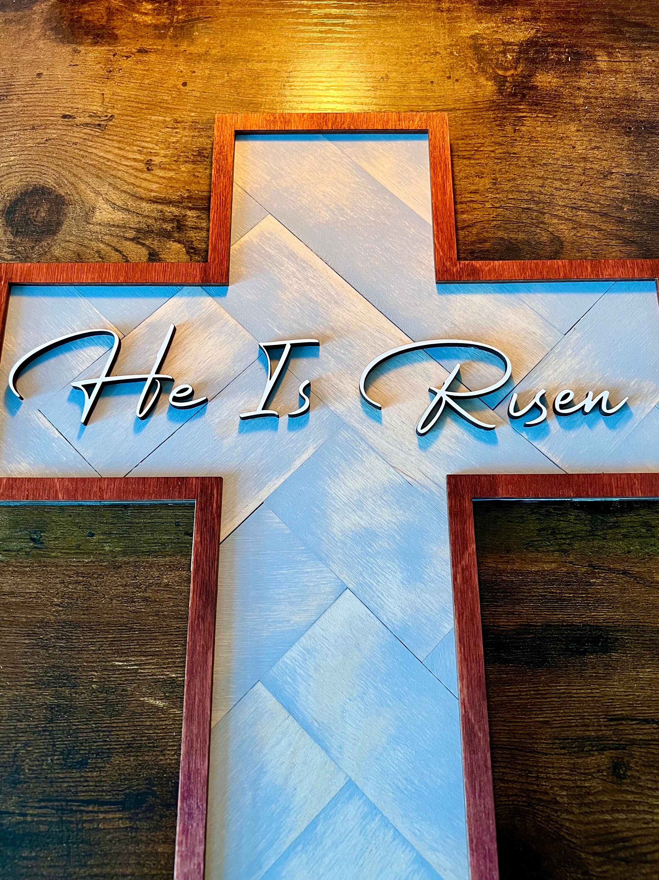 He is Risen Wood Sign Easter Decor Hallelujah Sign - Etsy