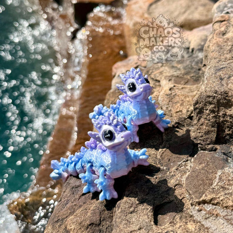 Articulated Crystal Dragon Hatchling | Pastel Fantasy Desk Pet, 3D ...