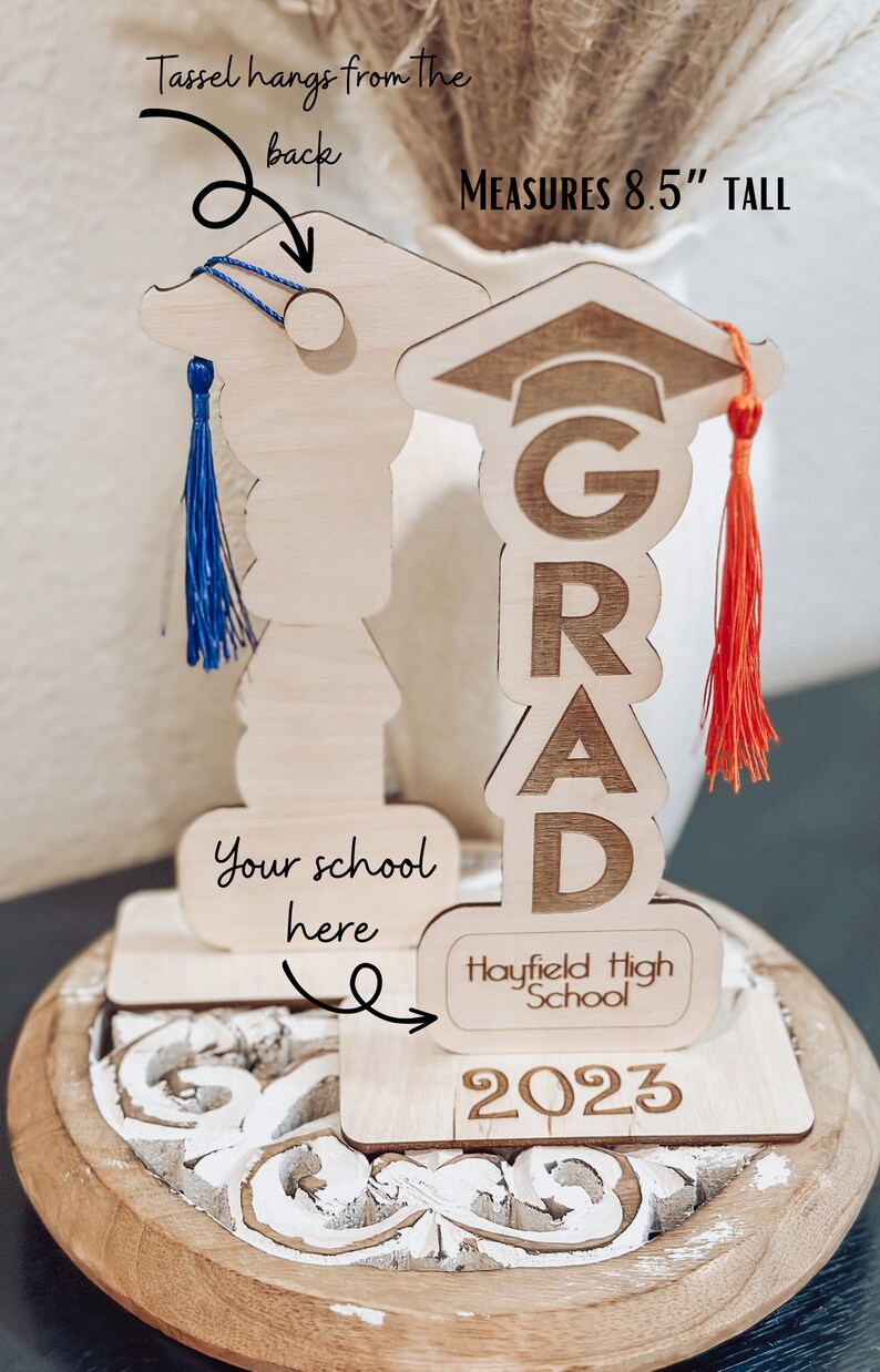 Personalized Birch Wood Tassel Holder - Graduation Gift, 8.5" Tall - Etsy
