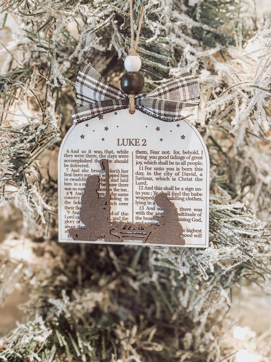 Luke 2 Bible Verse Ornament/ Nativity/ Baby Jesus/ Christmas/bible - Etsy
