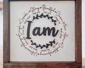 Positive Affirmation Sign I Am Daily Affirmation - Etsy