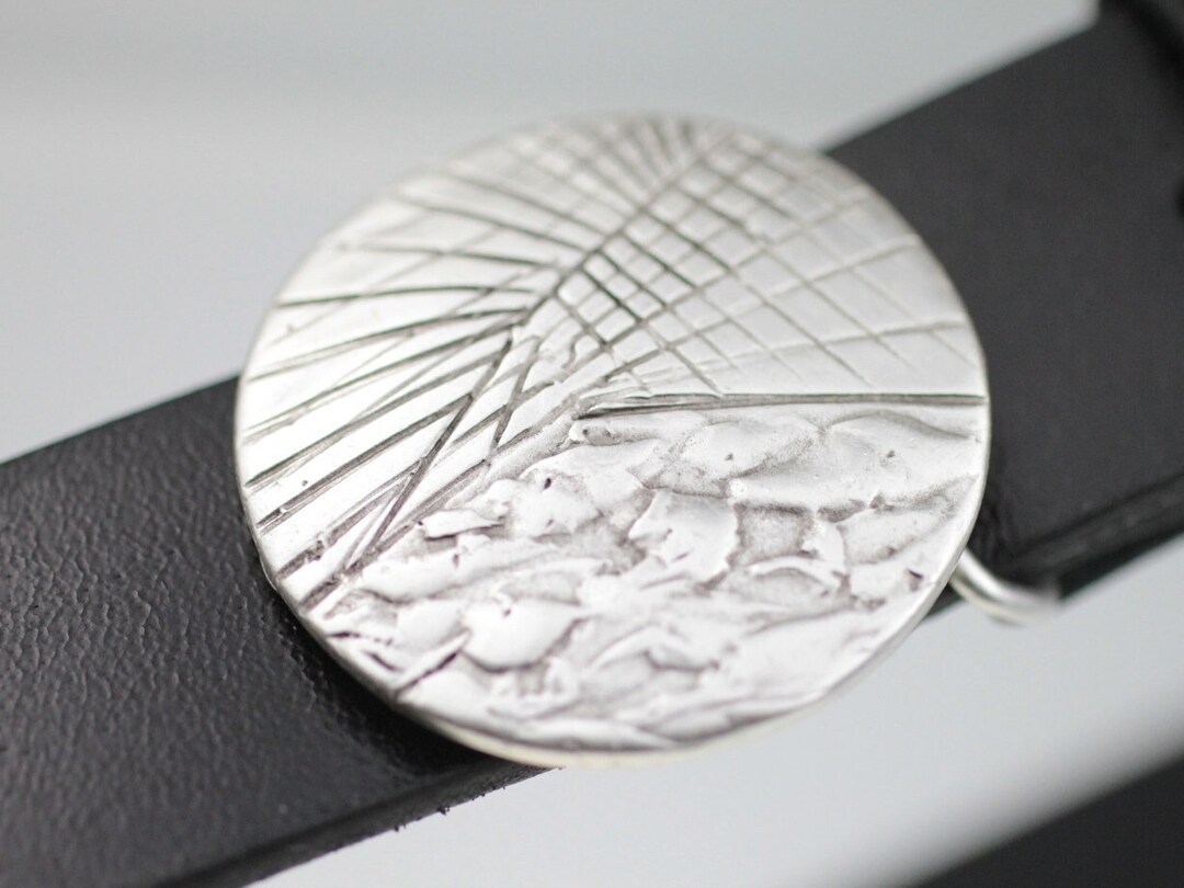 Antique Silver Belt Buckle for Snap Belt Round Belt Buckle - Etsy