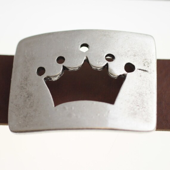 Princess Belt Buckle Crown Belt Buckle Antique Silver Belt - Etsy