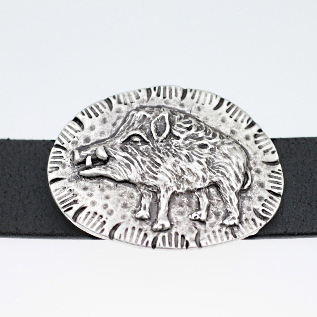 Wild Boar Belt Buckle for Snap Belt, Pig Belt Buckle, Leather Belt Pin ...